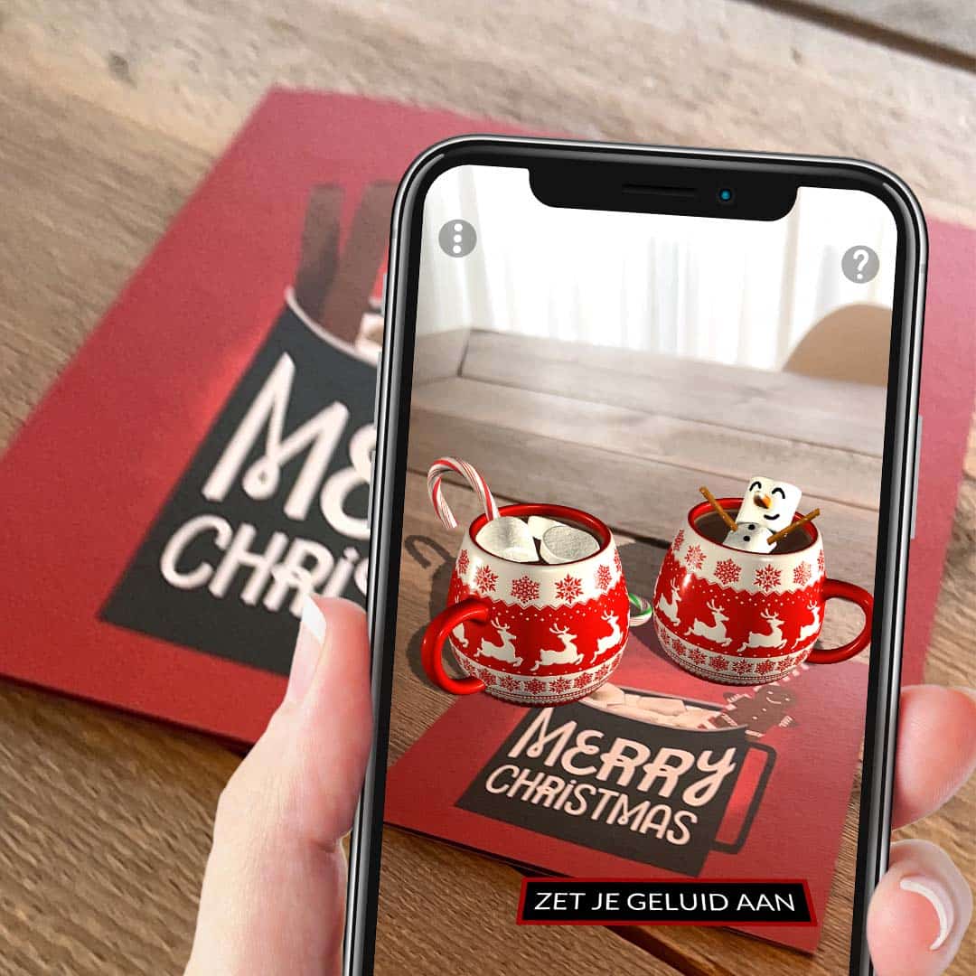 Kerstkaart interactief met augmented reality – VEEWAR