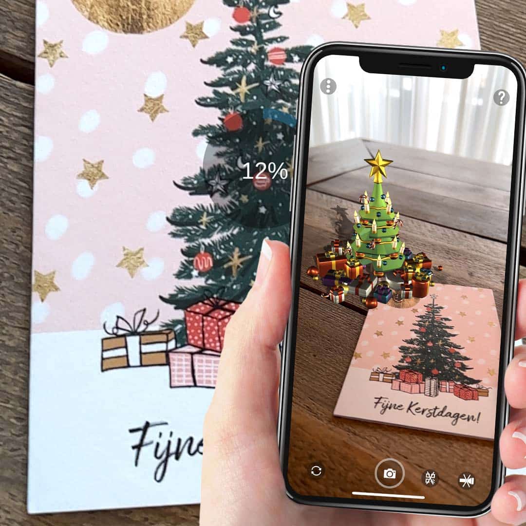 Kerstkaart interactief met augmented reality – VEEWAR