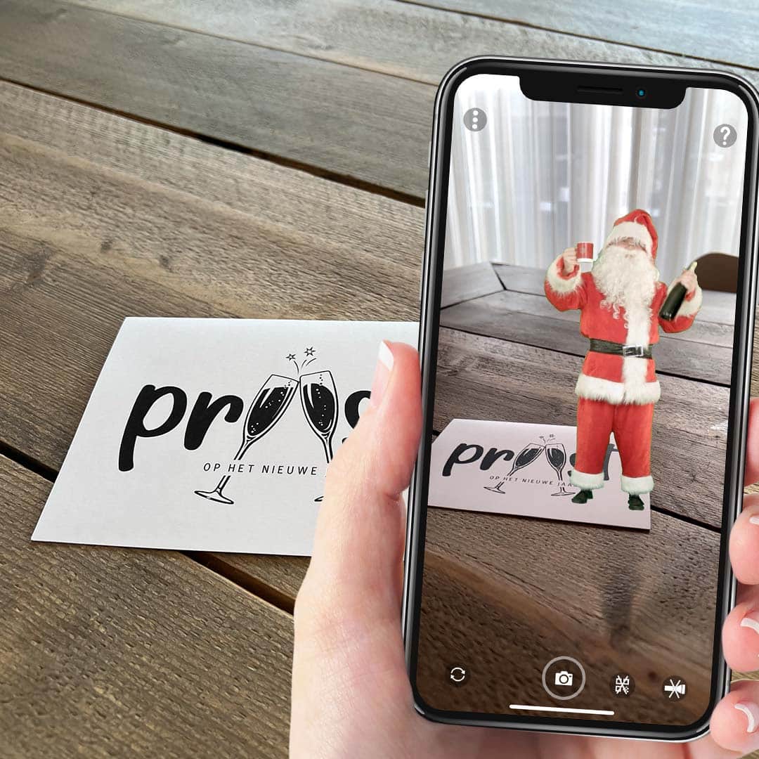 Kerstkaart interactief met augmented reality – VEEWAR