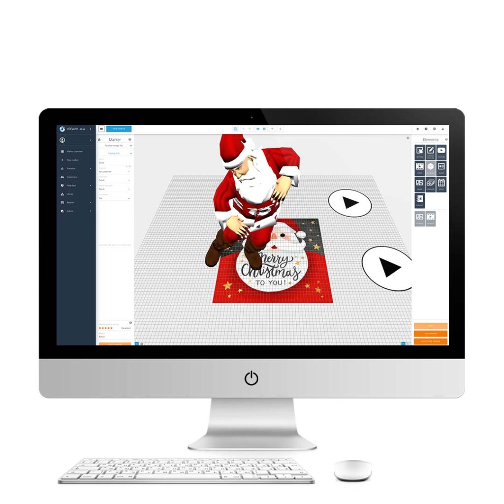 Kerstkaart interactief met augmented reality – VEEWAR